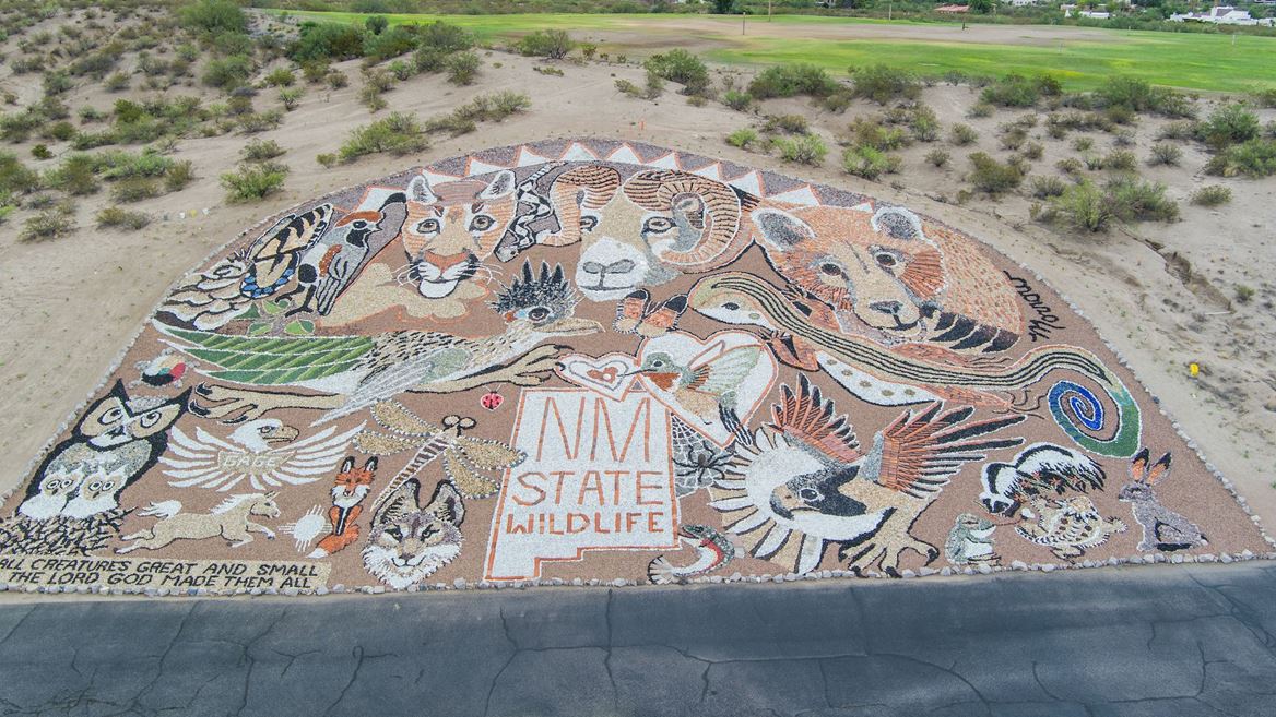 Ribbon-cutting for Las Cruces Artist's Rock Mural at NMSU Golf Course ...